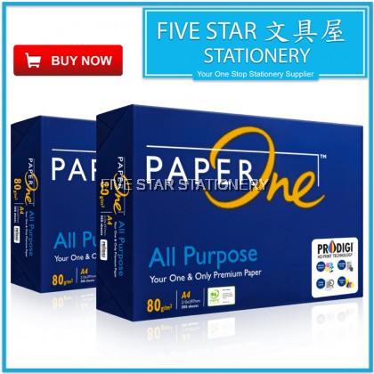 PaperOne™ ALL PURPOSE 80gsm 500 Sheets Your One and Only Premium Paper